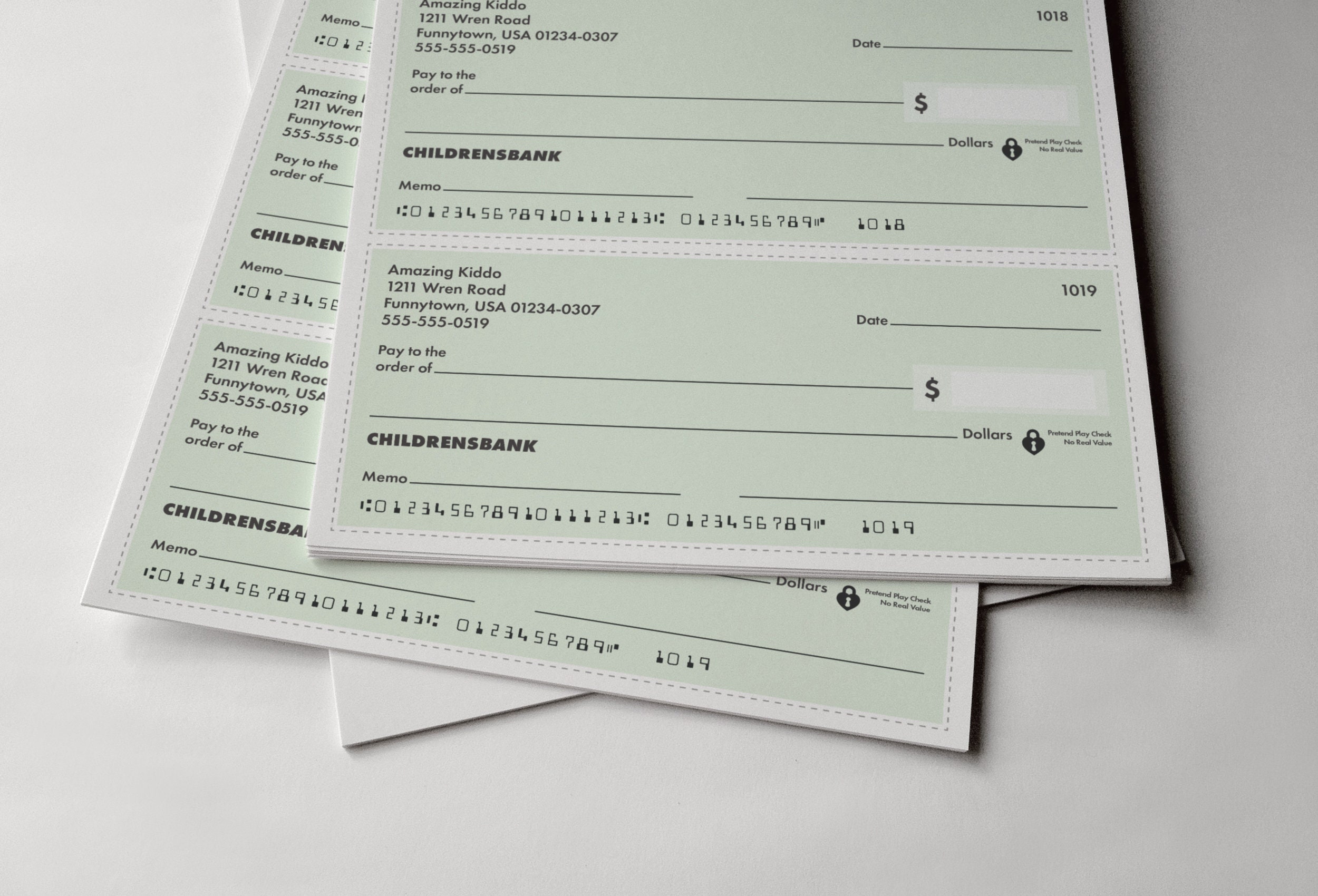 Pretend Checks & Credit Cards | Play Money | Montessori | Waldorf Toys ...