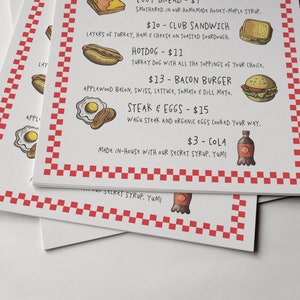 This Pretend Play Restaurant Menu is A Fun Addition to Any Child's ...