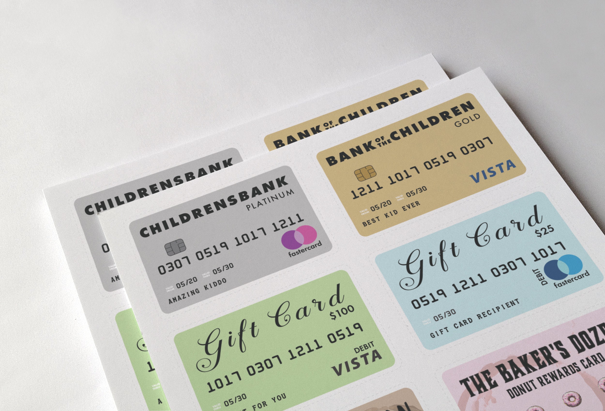 Pretend Checks & Credit Cards | Play Money | Montessori | Waldorf Toys ...