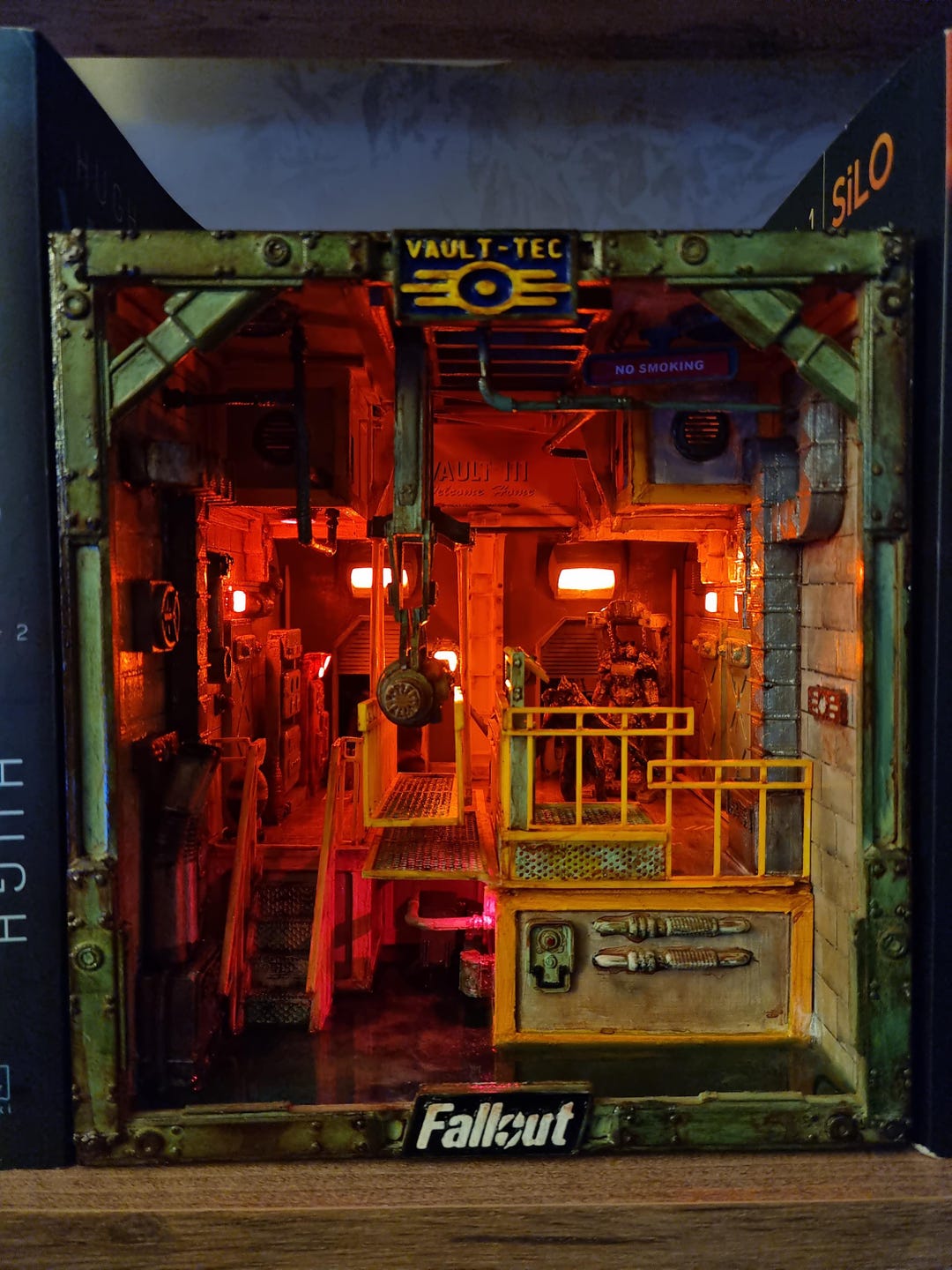 Fallout Inspired Vault-tec Book Nook - Video Game Diorama, Book Shelf ...