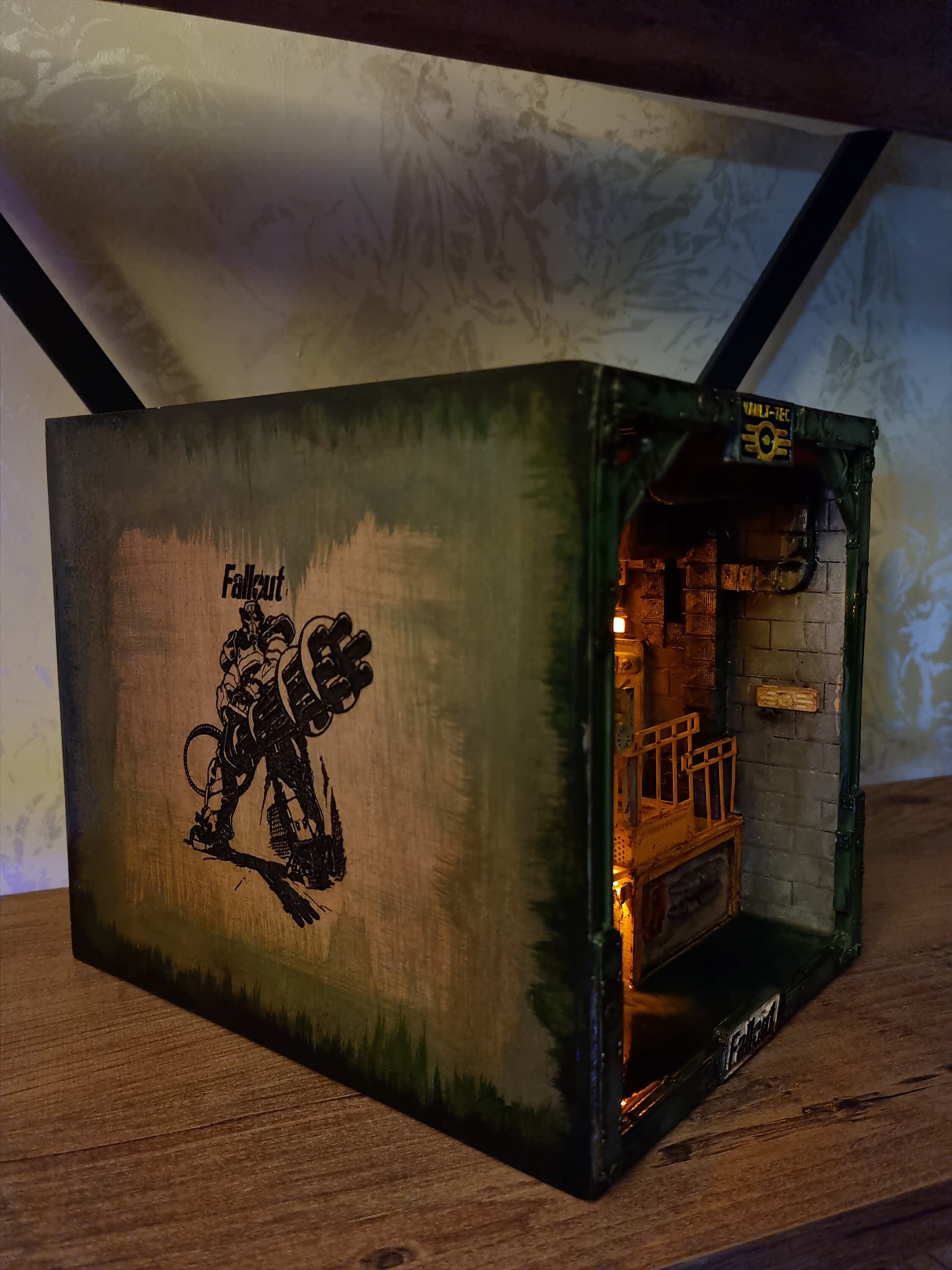 Fallout Inspired Vault-tec Book Nook Video Game Diorama, Book Shelf ...