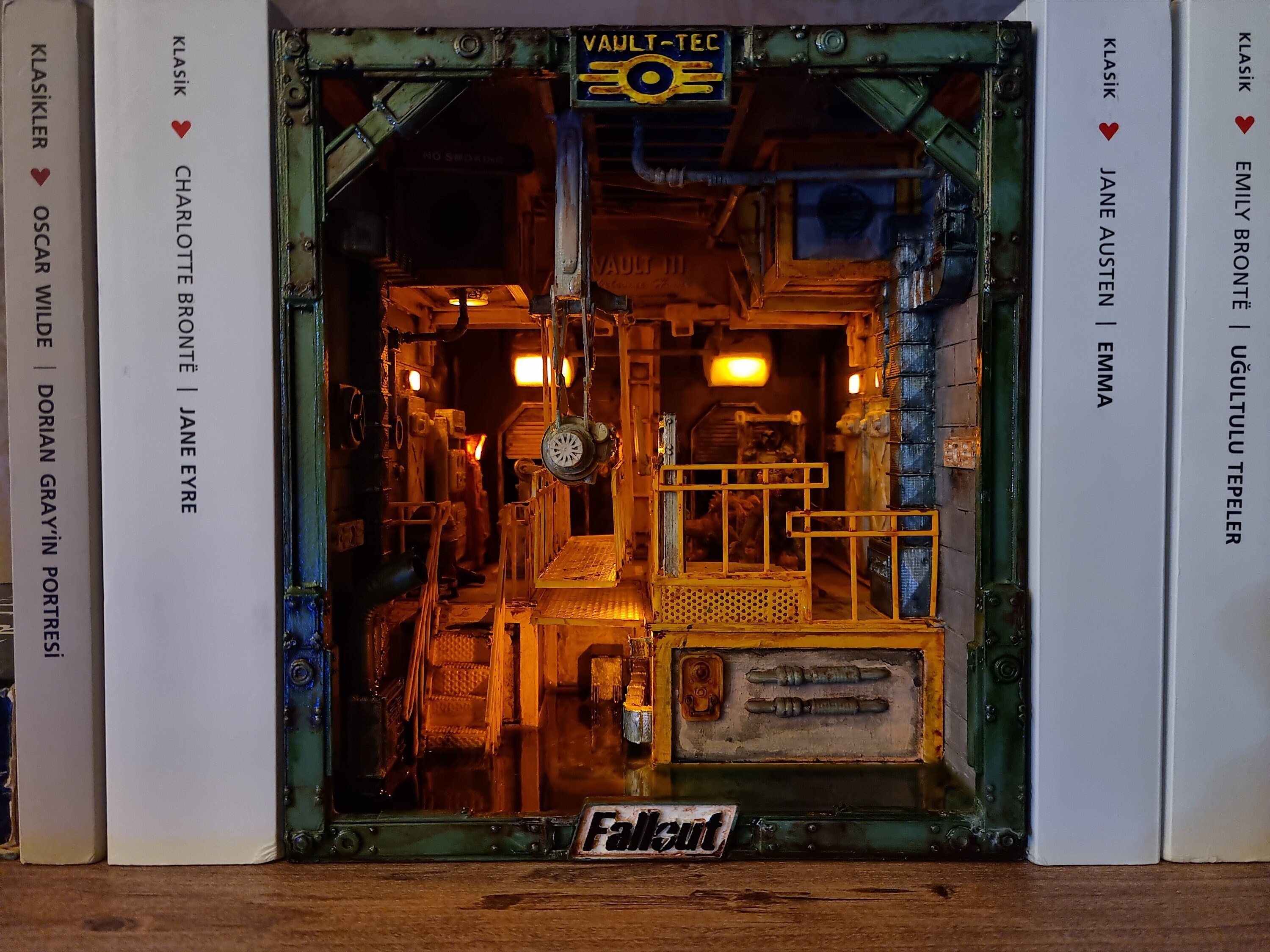 Fallout Inspired Vault-tec Book Nook Video Game Diorama, Book Shelf ...