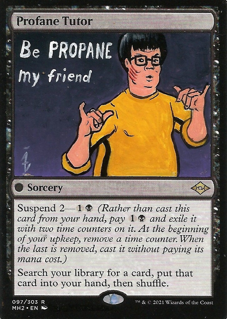 Mtg Altered Art: Profane Tutor Hank Hill - Etsy