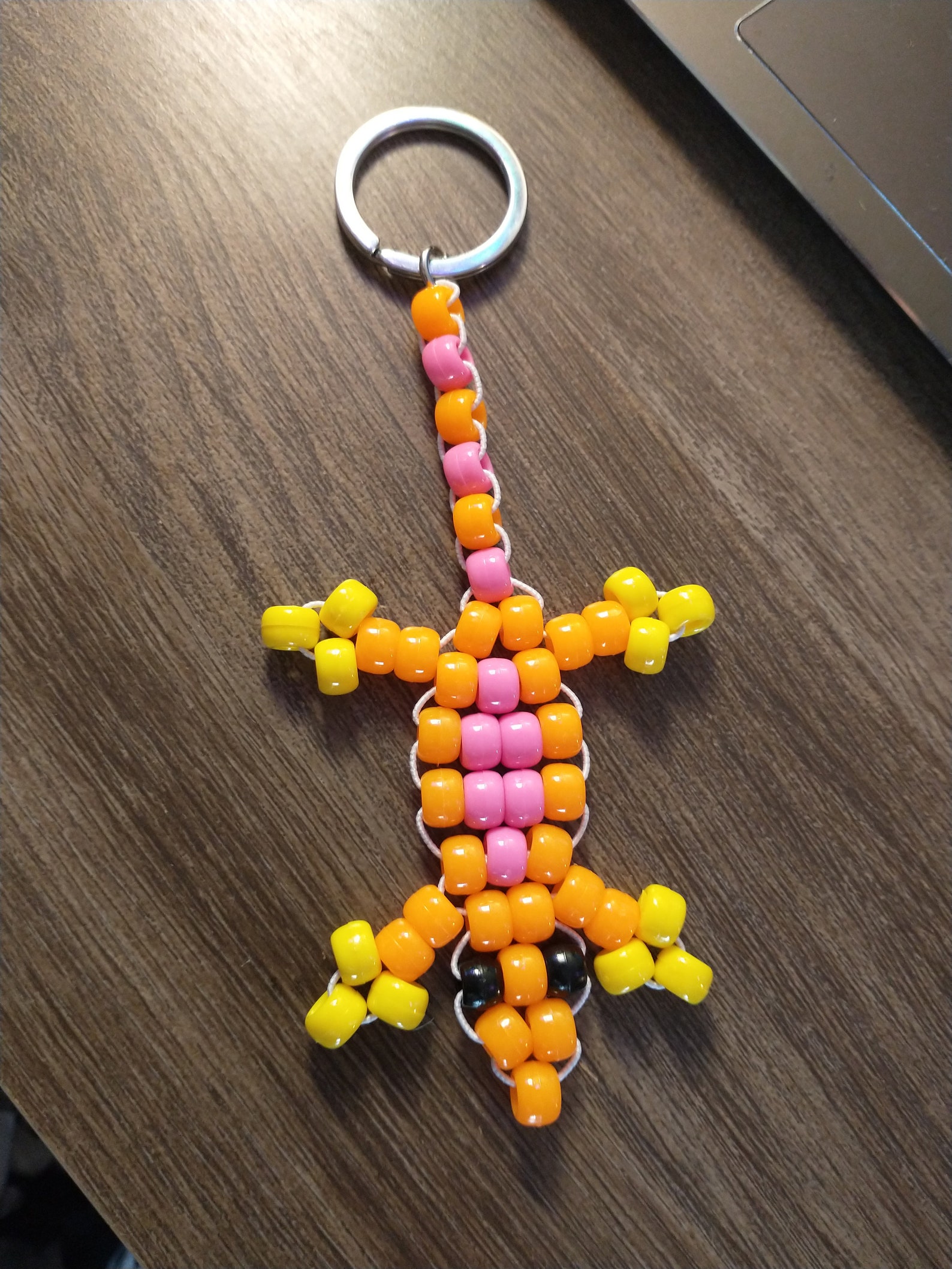 Llavero kandi lizard de color cálido | Etsy