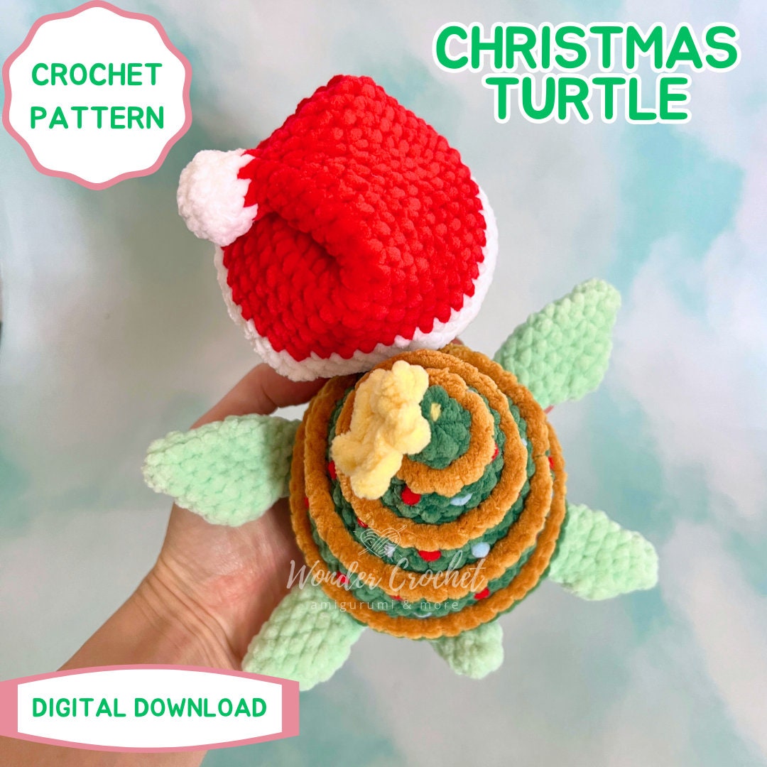 Christmas Sea Turtle Plush Crochet PATTERN - Etsy