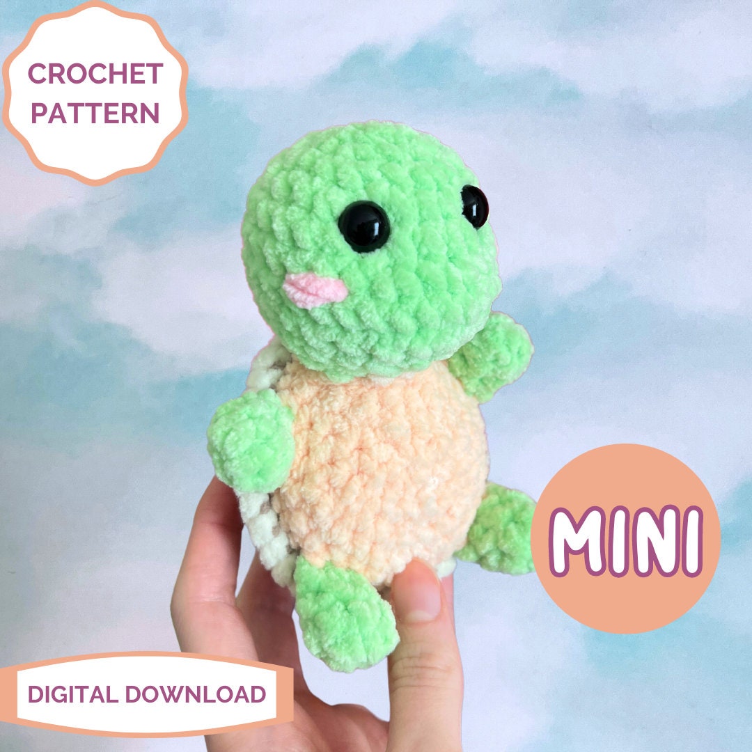 NO-SEW MINI Turtle Plush Crochet Pattern - Amigurumi - Etsy