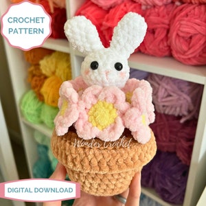 Popping Bunny Crochet PATTERN - Amigurumi - Etsy