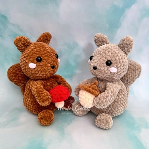 LOW-SEW Squirrel Plush Crochet PATTERN - Etsy