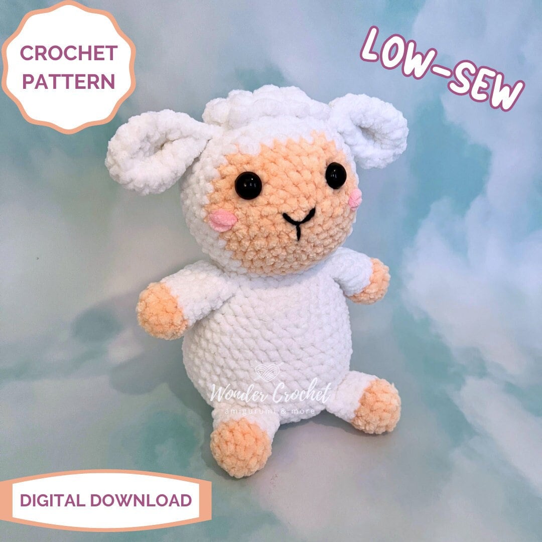 LOW-SEW Sheep Plush Crochet PATTERN - Etsy