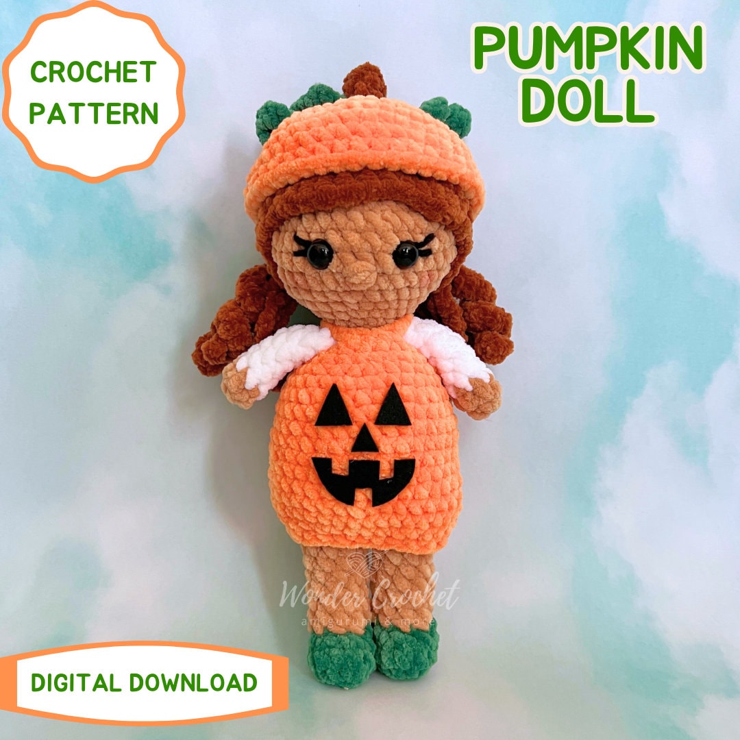 Pumpkin Doll Crochet PATTERN - Fall Amigurumi - Etsy