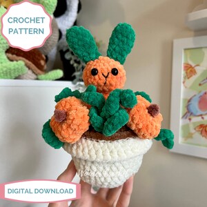 Popping Bunny Crochet PATTERN - Amigurumi - Etsy