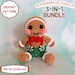 Gingerbread Family Plush Crochet PATTERN - Amigurumi - Etsy