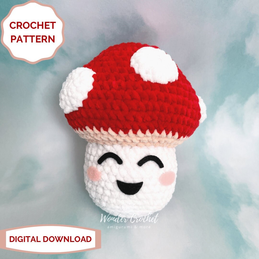 Mushroom Plush Crochet PATTERN - Amigurumi - Etsy