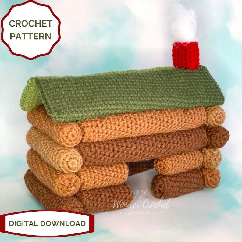 Log Cabin Crochet Pattern - Amigurumi House - Etsy