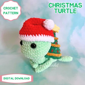 Christmas Sea Turtle Plush Crochet PATTERN - Etsy