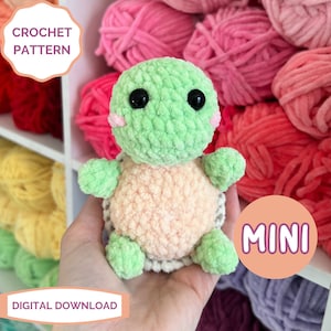 NO-SEW MINI Turtle Plush Crochet Pattern - Amigurumi - Etsy