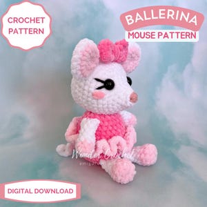 Ballerina Mouse Plush Crochet PATTERN - LOW-SEW Amigurumi - Etsy