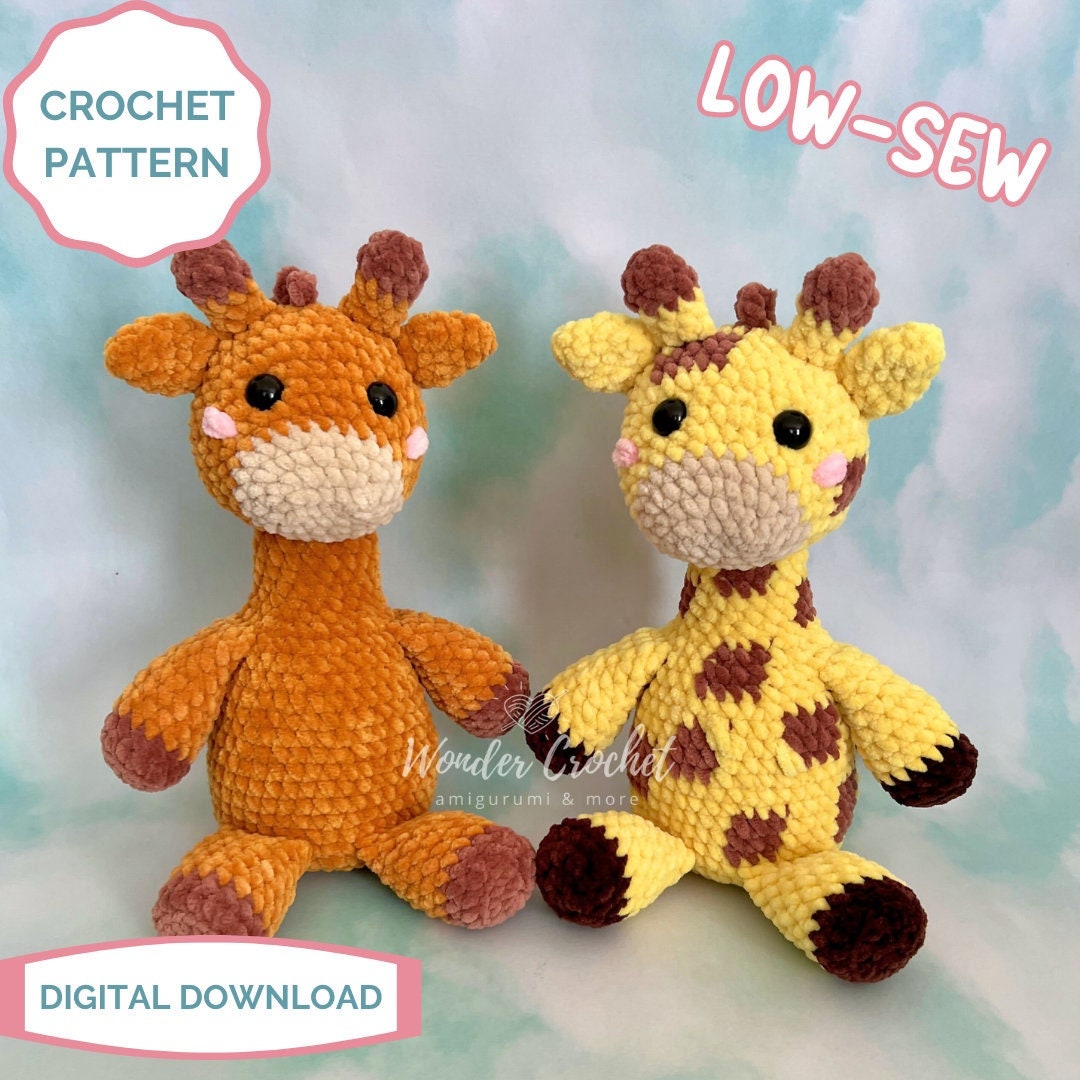 LOW-SEW Giraffe Plush Crochet PATTERN - Etsy