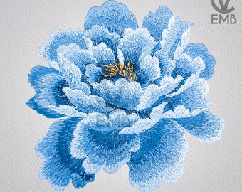 Peony Embroidery | Etsy