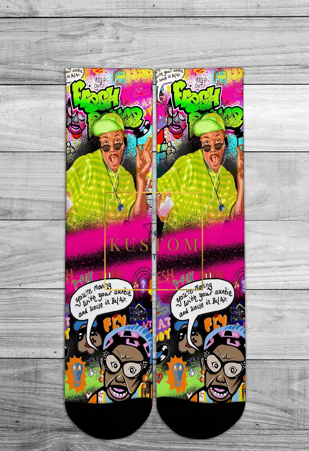 Fresh Prince Crew Socks - Etsy