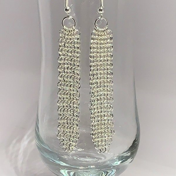 Chainmail Earrings - Etsy