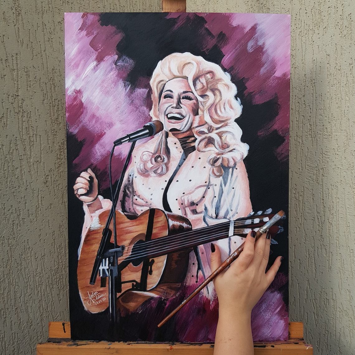 SOLD - Original Acrylics Painting of Dolly Parton - Etsy