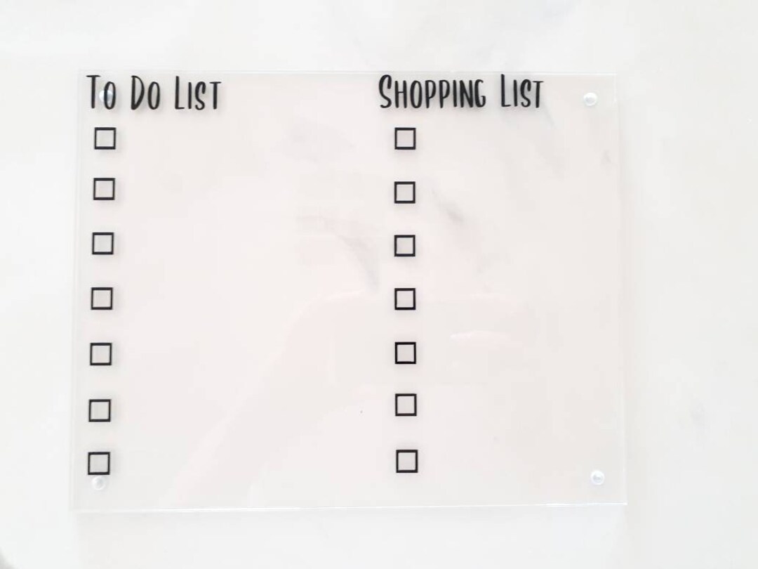 Acrylic to Do List Magnetic Custom Acrylic Sign New 8x10 - Etsy