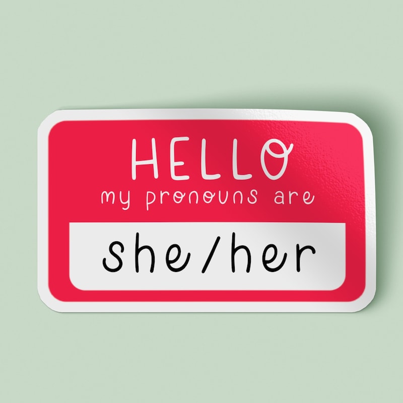 She Her Pronouns Stickers - Etsy