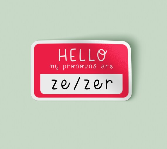 Ze Zer Pronouns Stickers Ze/Zer Neopronouns Sticker - Etsy