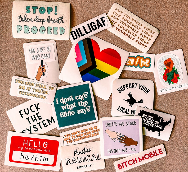 LGBT Pride Sticker LGBT Pride Stickers LGBT Progress Flag - Etsy