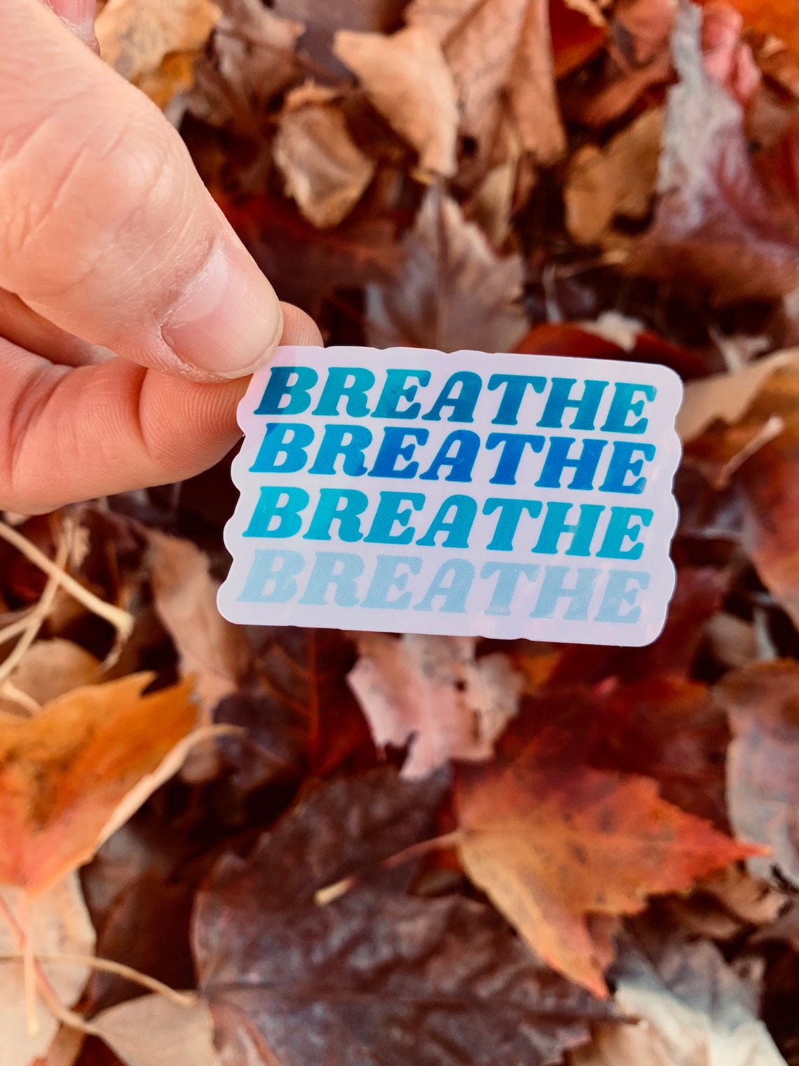 Breathe Sticker Mental Health Awareness Decal Anxiety | Etsy
