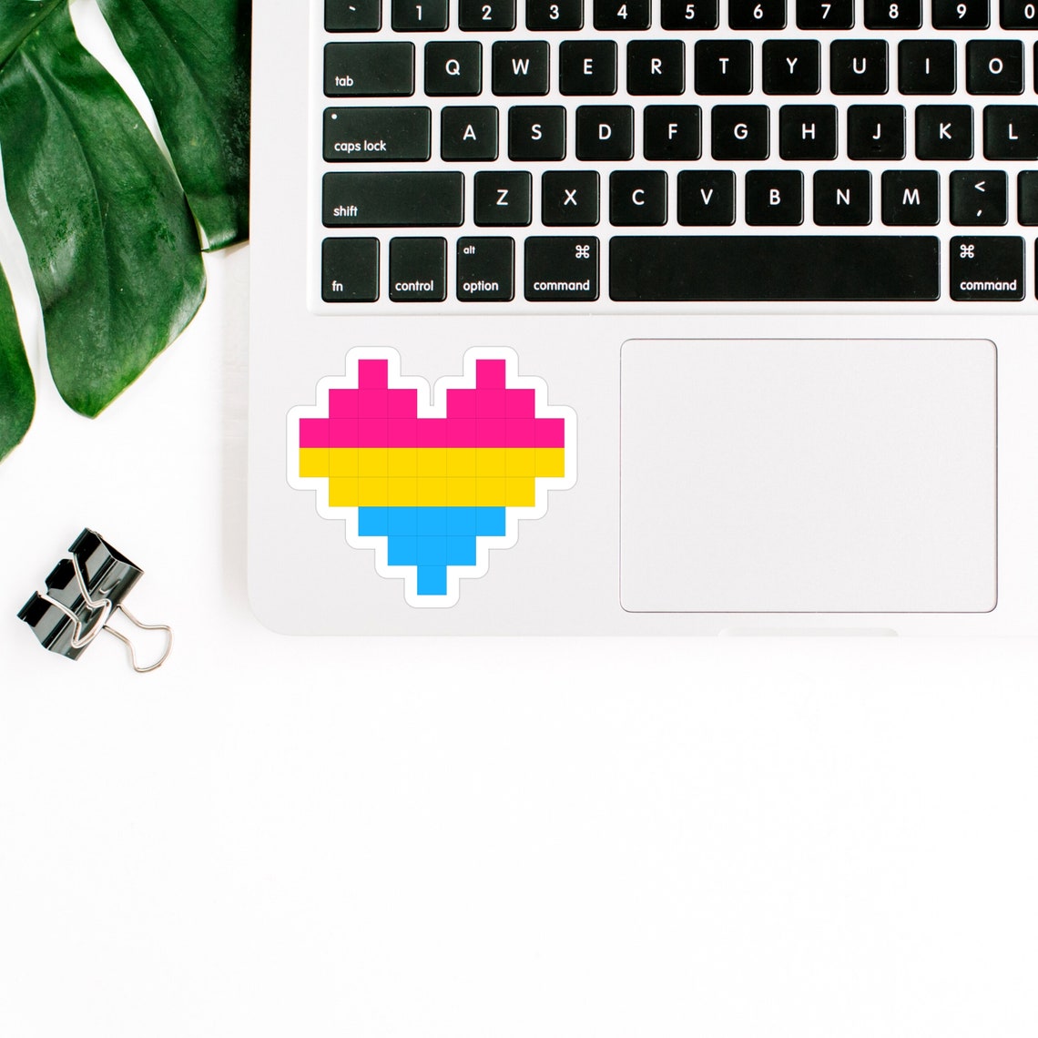 Pansexual Sticker Pixel Heart Sticker Pansexual Pride | Etsy