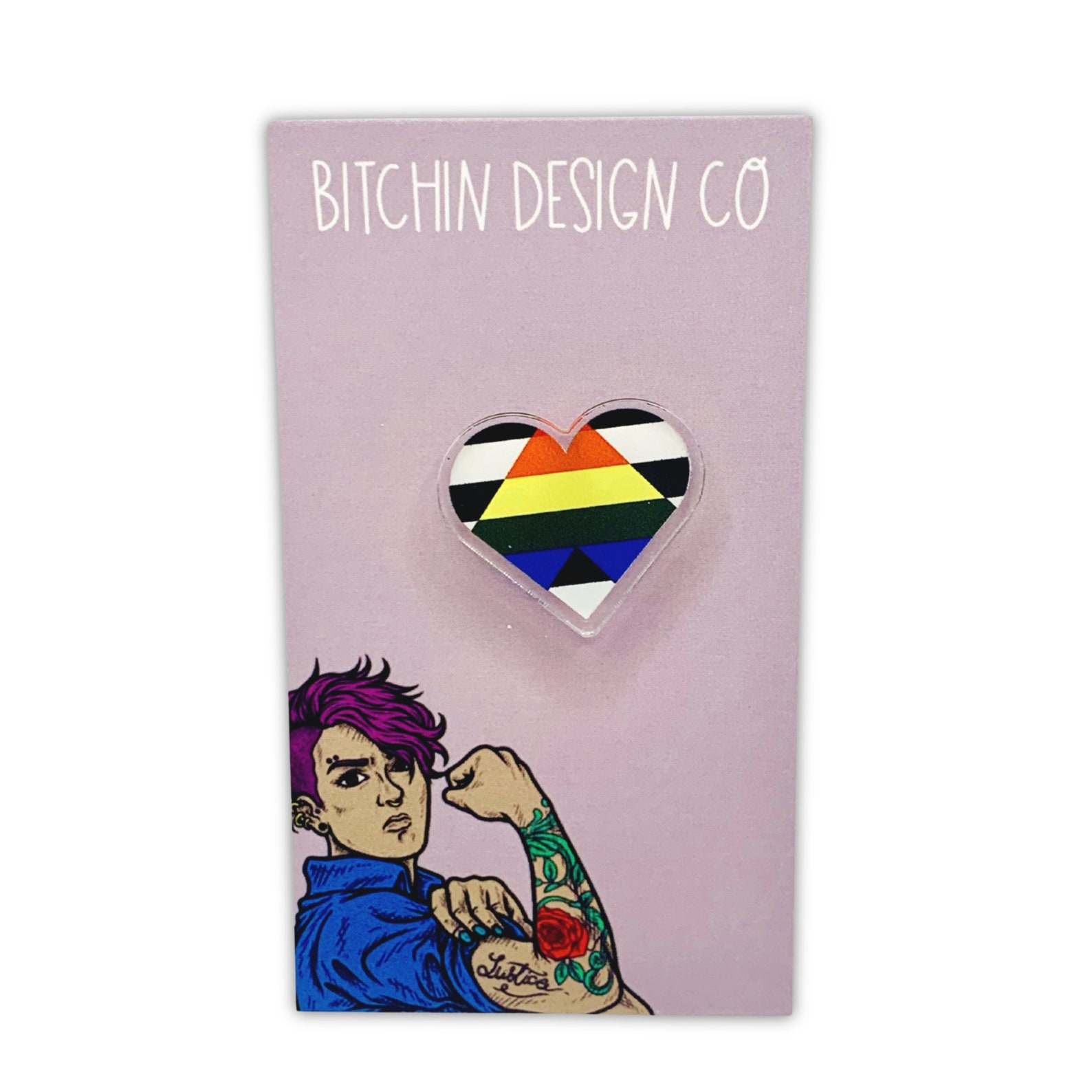 Lgbtq Ally Pin Lgbt Pin Acrylic Pin Ally T Etsy