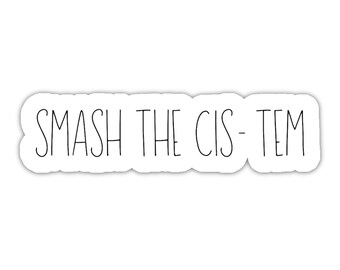 Smash the Cis-tem Sticker LGBTQ Sticker BLM Latinx | Etsy