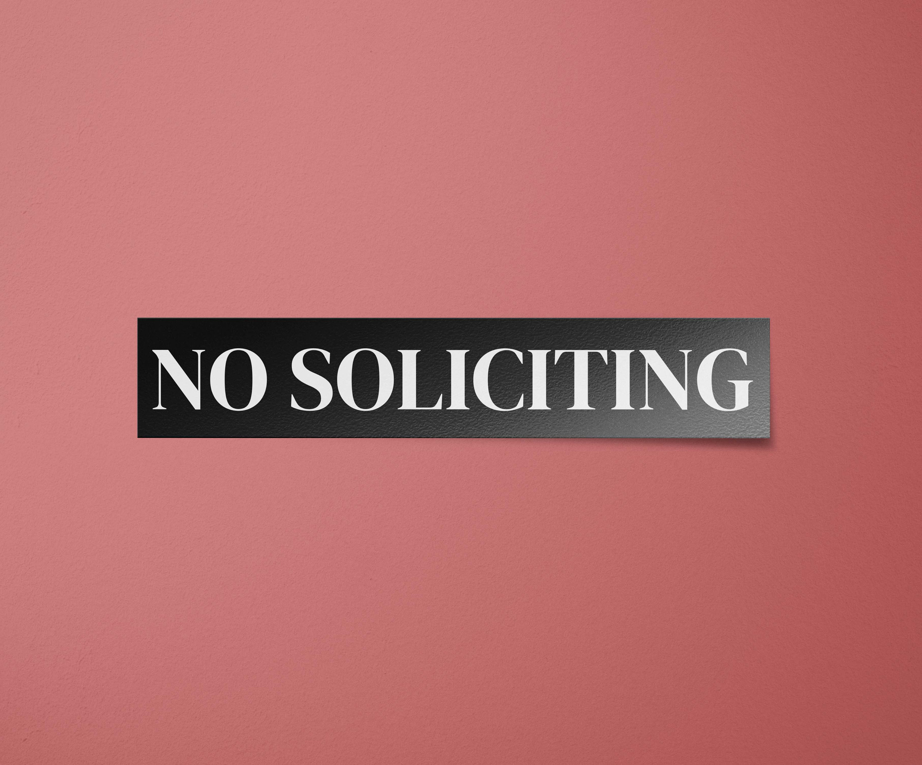 No Soliciting Sticker No Soliciting Sign Decal - Etsy