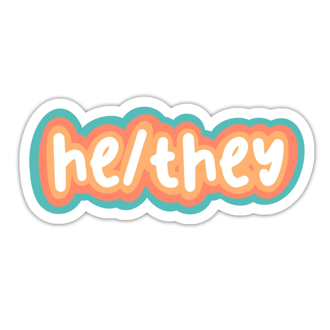 He They Pronoun Sticker He/They Sticker Pronoun Stickers | Etsy