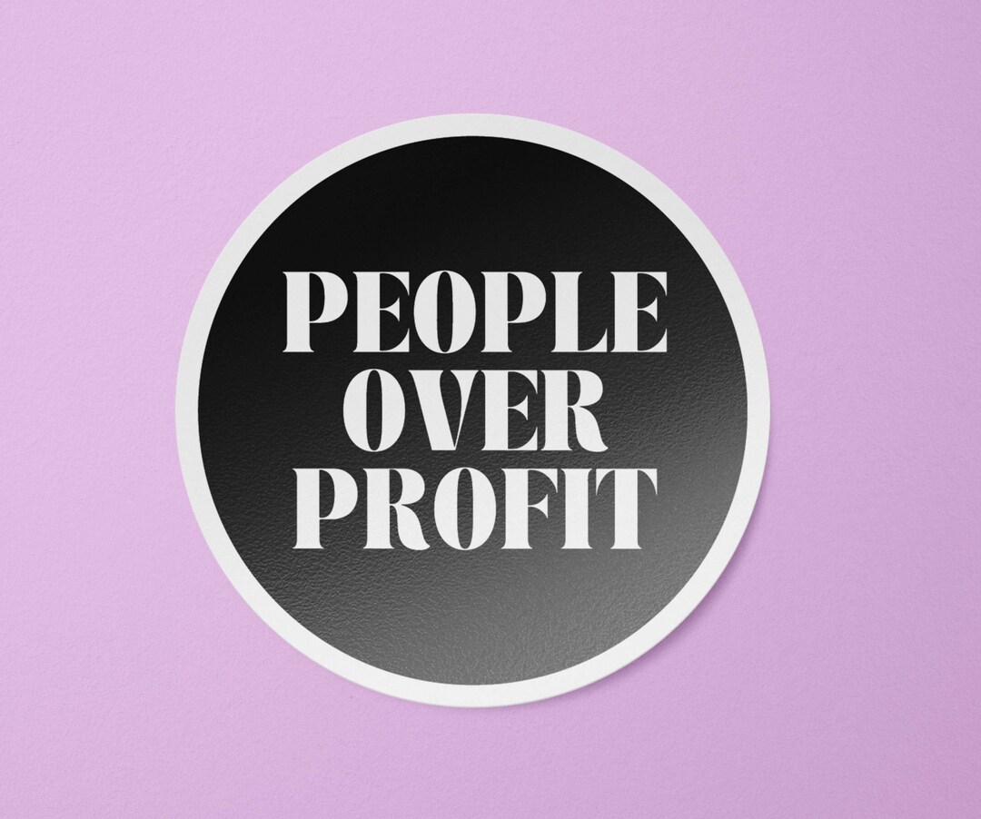 People Over Profit Waterproof Vinyl Decal - Etsy