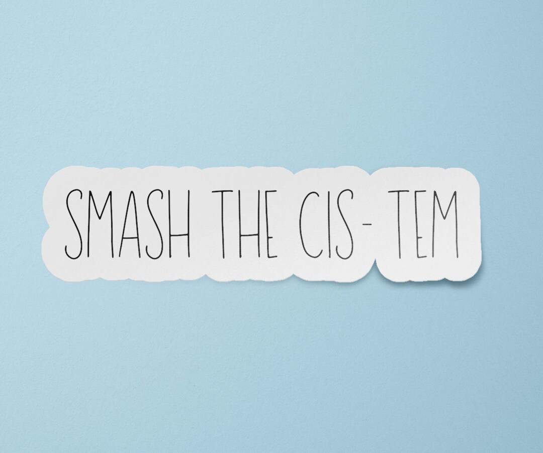 Smash the Cis-Tem Sticker LGBTQ Sticker Trans Rights - Etsy.de