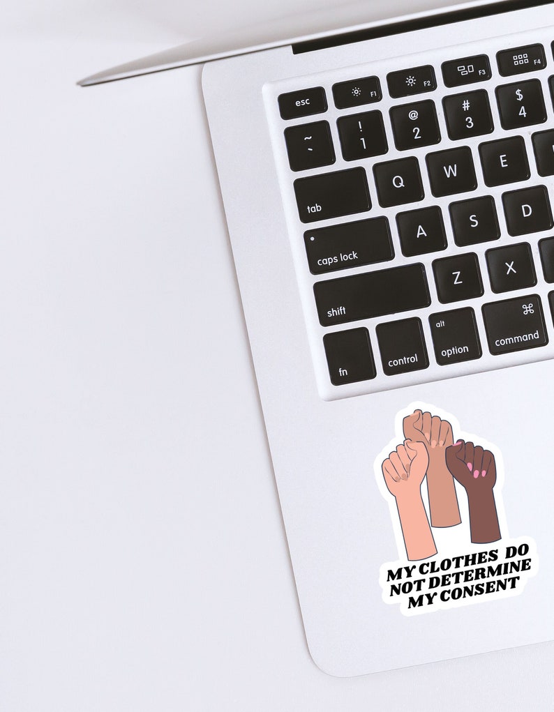 Consent Stickers Feminist Laptop Decal Cat Call Angry - Etsy