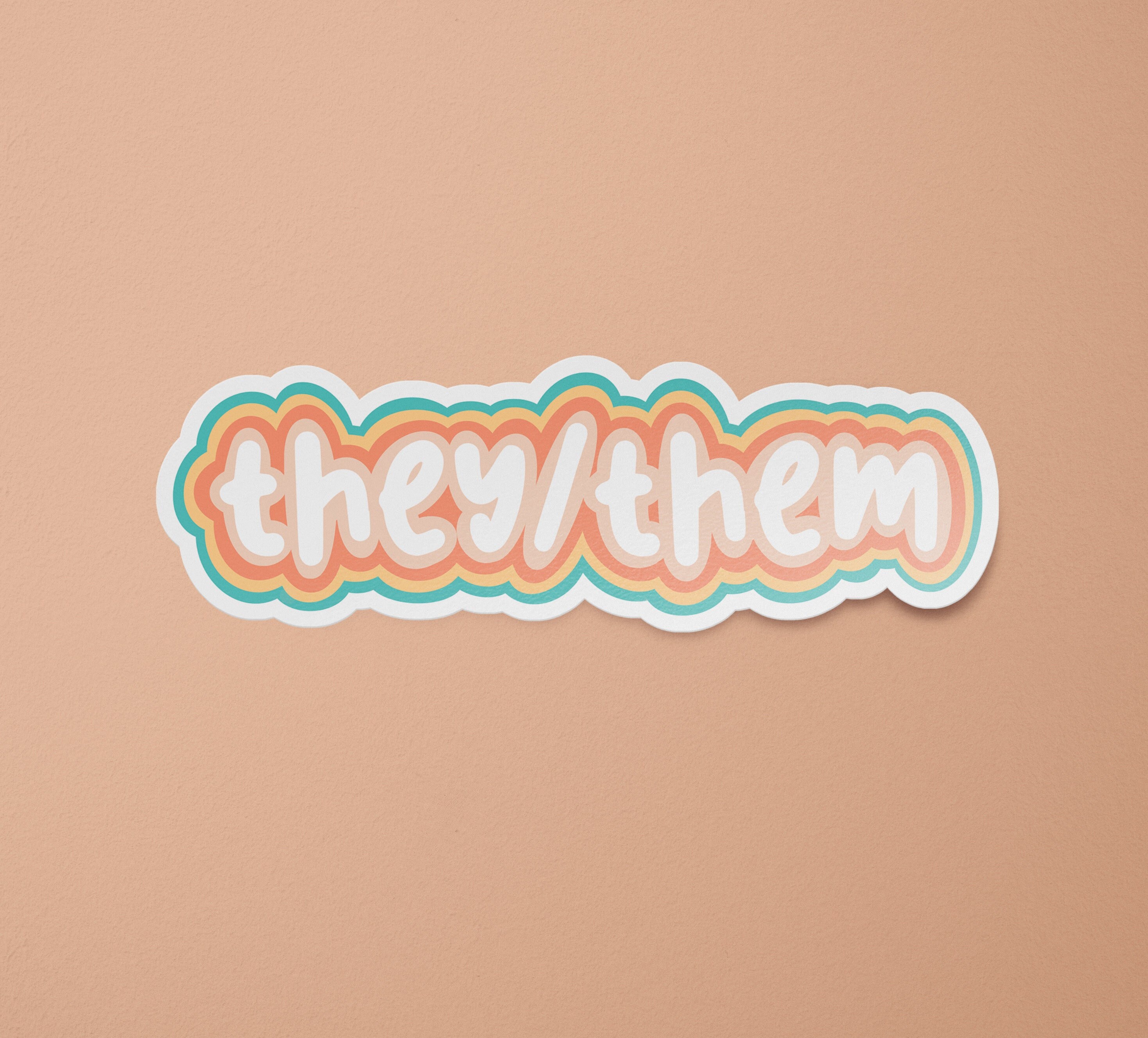 They Them Pronoun Sticker They/them Sticker Pronoun | Etsy