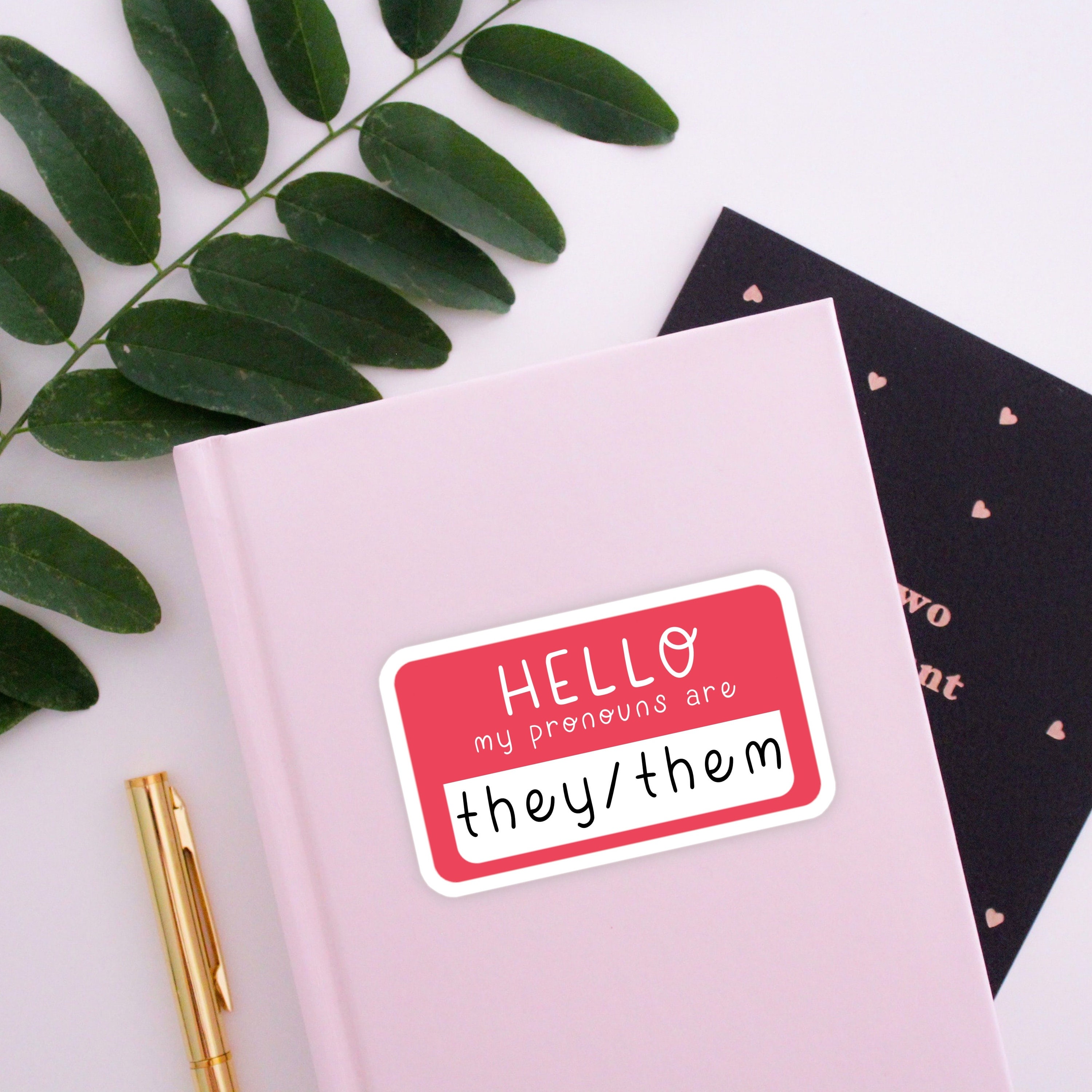 They Them Pronouns Stickers They/Them Hello My Pronouns | Etsy