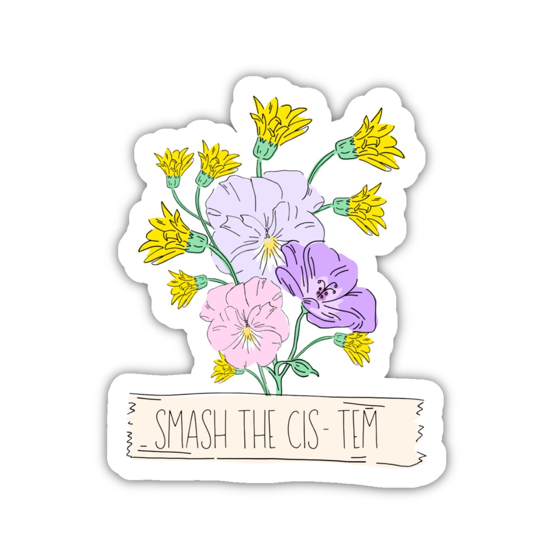 Smash the Cis-tem Sticker LGBTQ Sticker BLM Latinx | Etsy