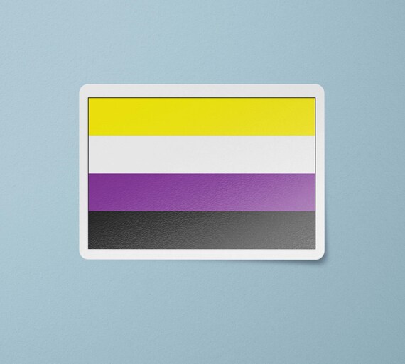 Enby Pride Sticker Non Binary Pride Flag Vinyl Decal | Etsy