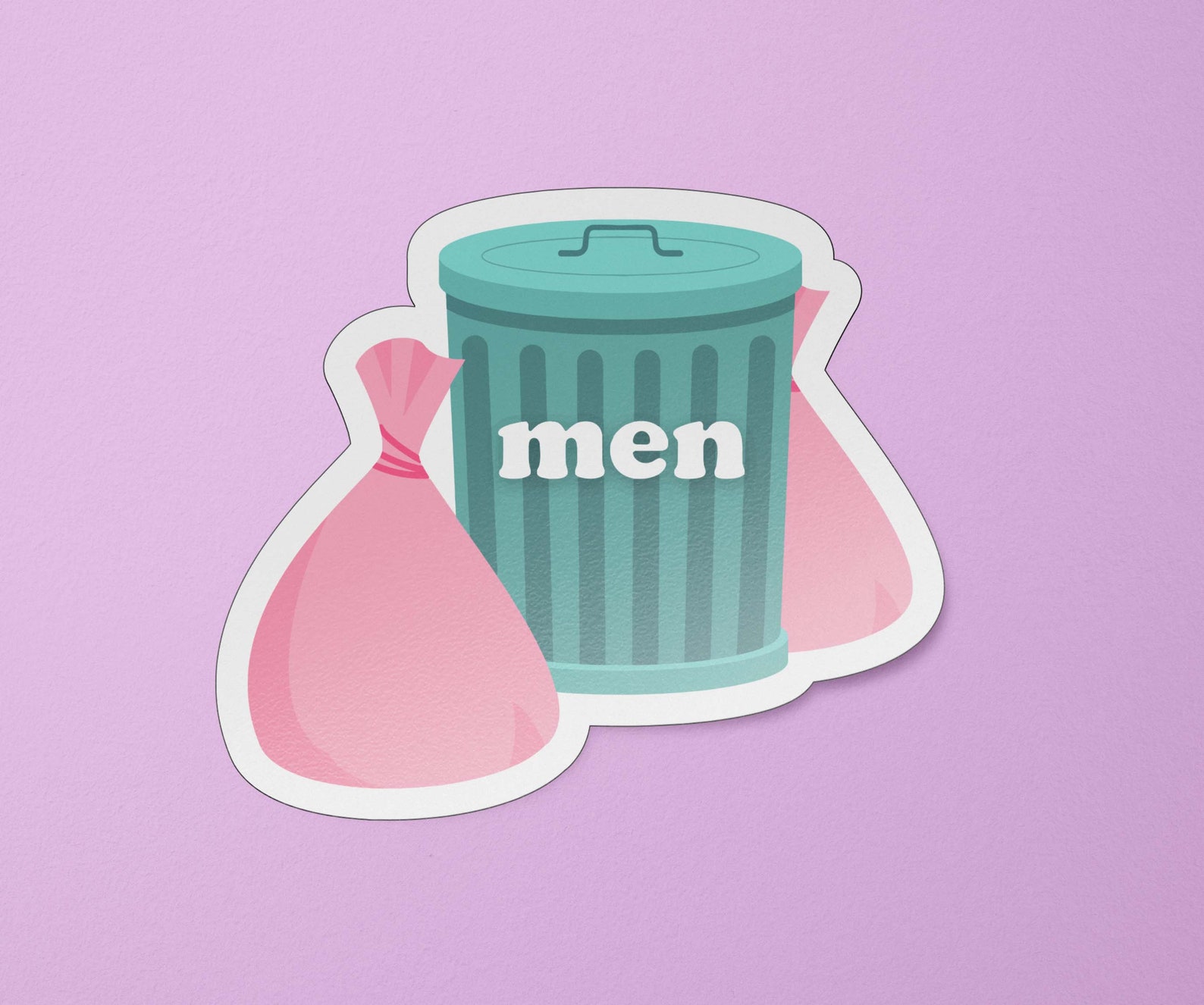 Men Are Trash Sticker Angry Feminist Waterproof Vinyl Decal - Etsy