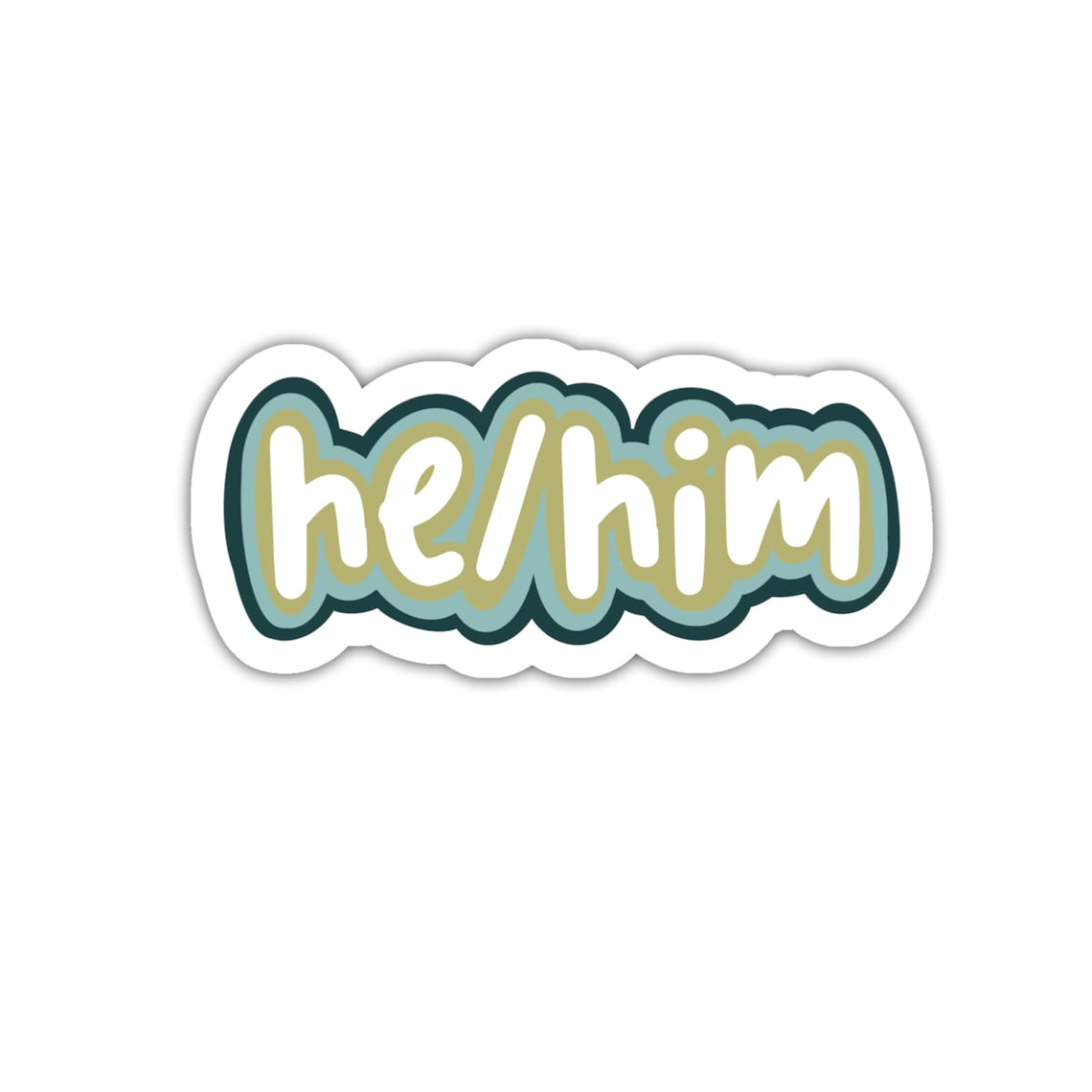 He Him Pronoun Sticker He/Him Sticker Pronoun Stickers | Etsy