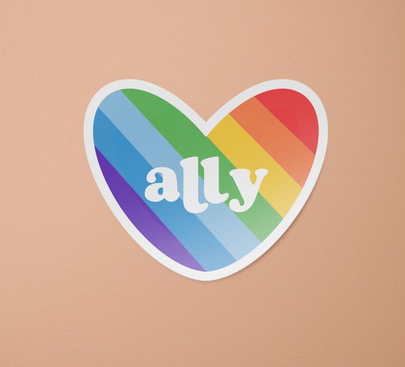 Ally Sticker Lgbtq Ally Decal Lgbt Ally Bumper Sticker Etsy