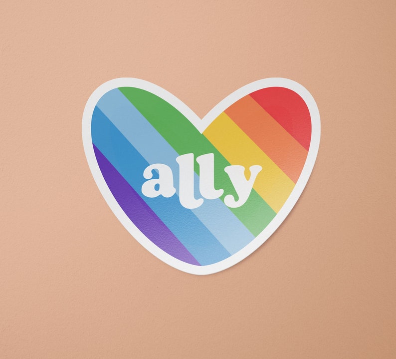 Ally Sticker LGBTQ Ally Decal LGBT Ally Bumper Sticker - Etsy
