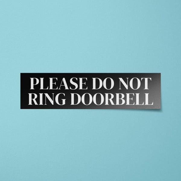 Do Not Ring Doorbell - Etsy