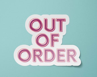 Out of Order Sticker - Etsy