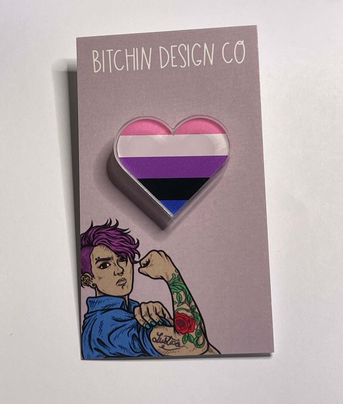 Genderfluid Pride Pin Gender Fluid Flag Pin Genderfluid Etsy
